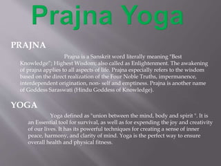 Prajna yoga | PPT