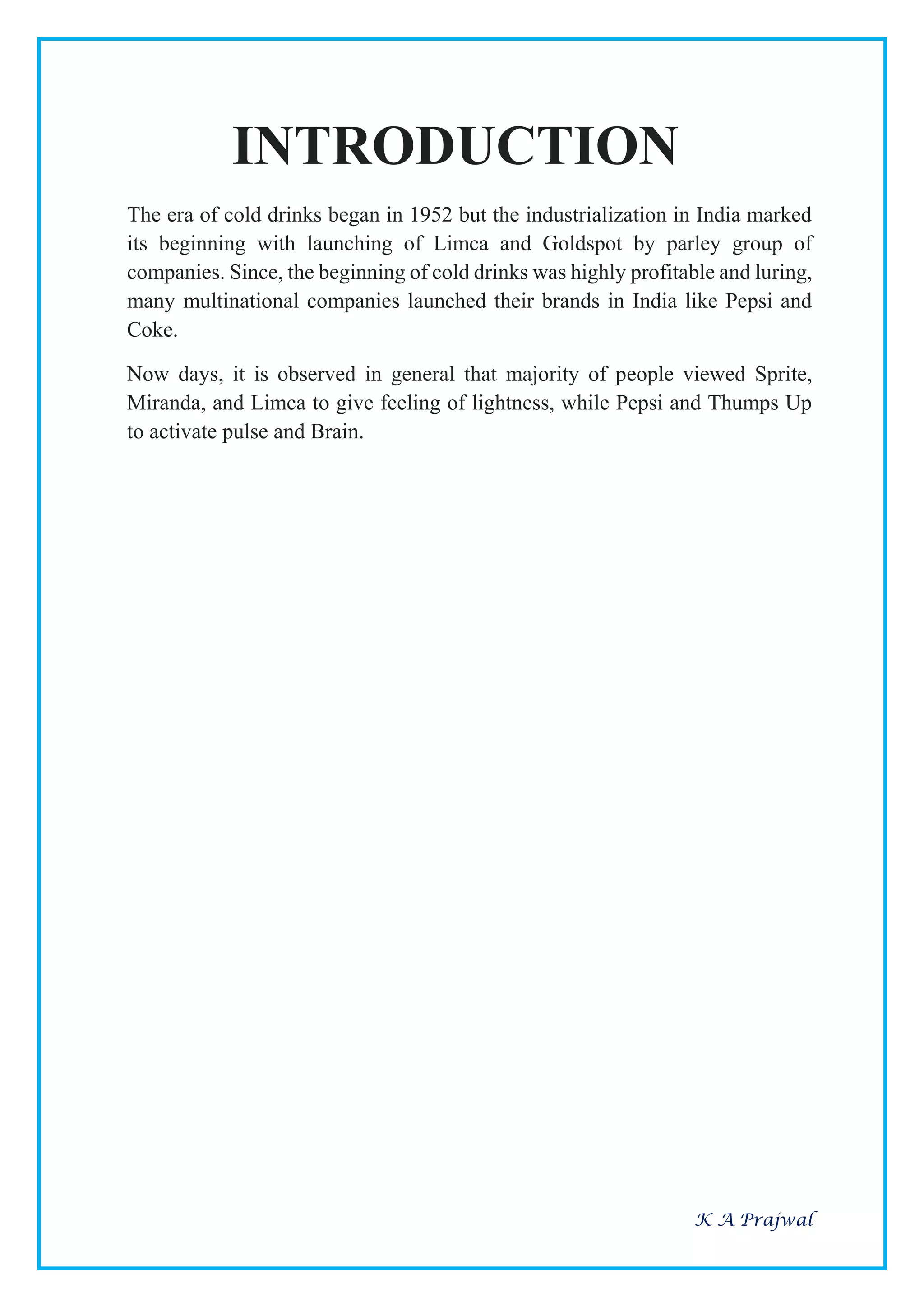 Determination of The Contents of Cold Drinks | PDF