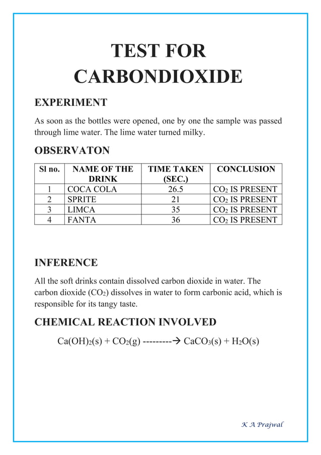 Determination of The Contents of Cold Drinks | PDF
