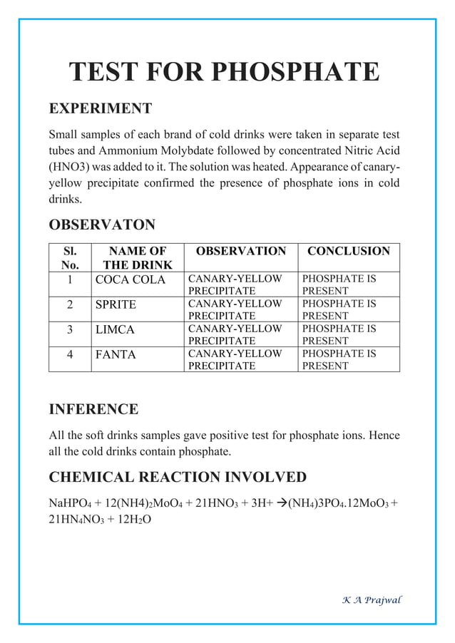 Determination of The Contents of Cold Drinks | PDF