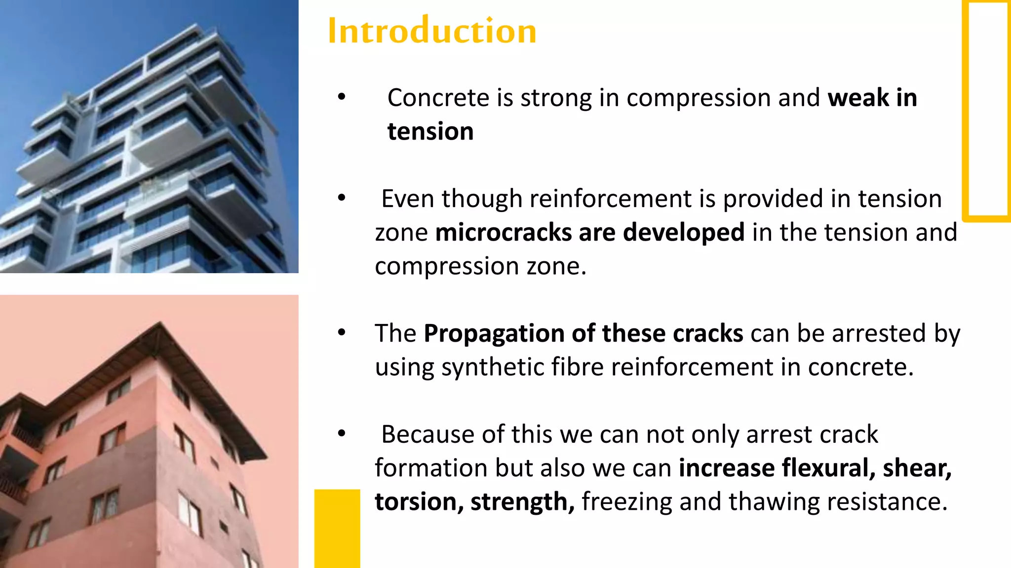 Synthetic fiber reinforced concrete | PPTX