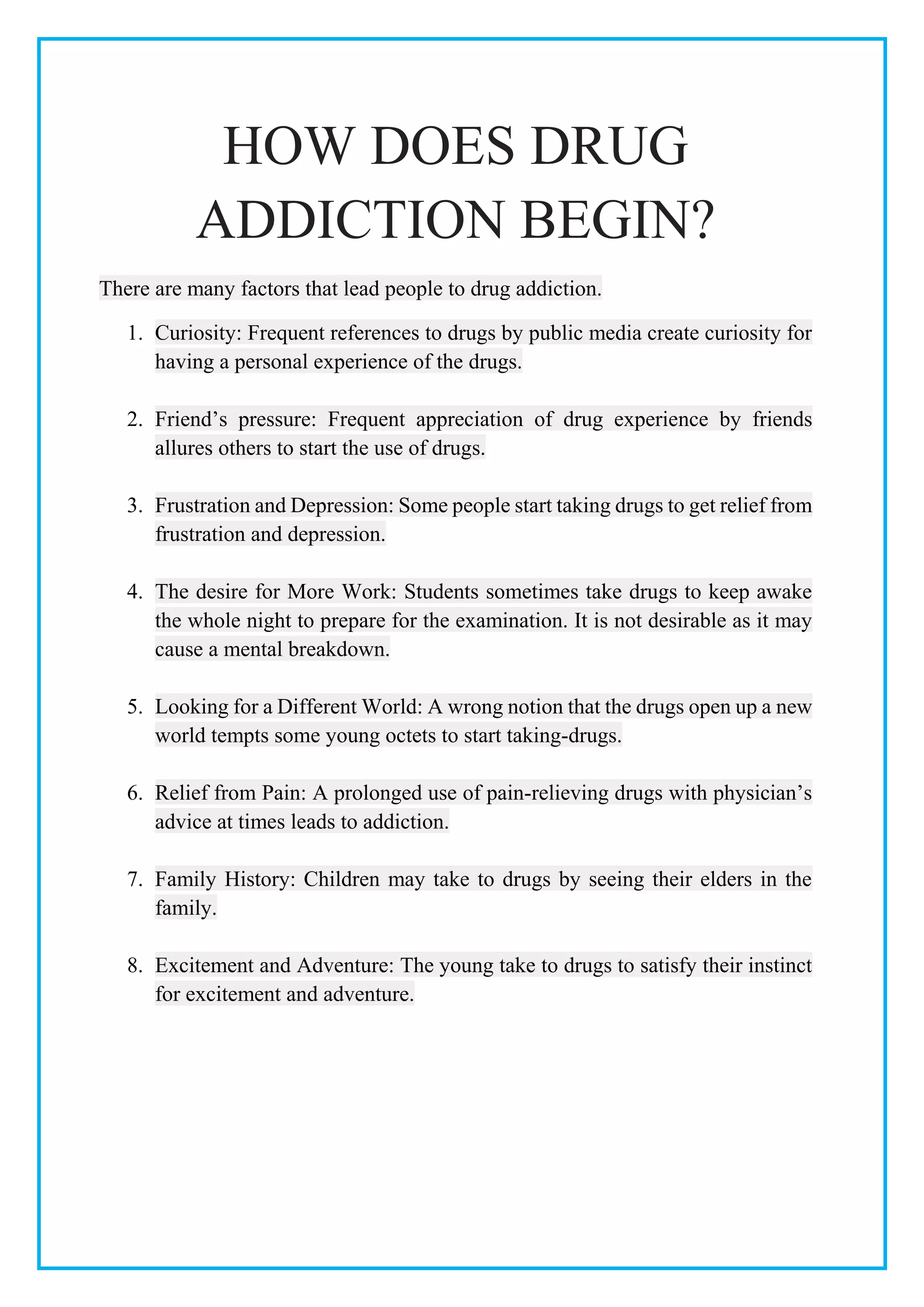 DRUG ADDICTION | PDF