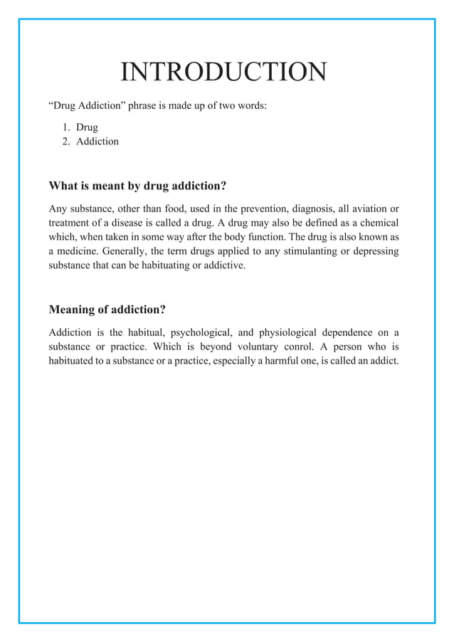 DRUG ADDICTION | PDF