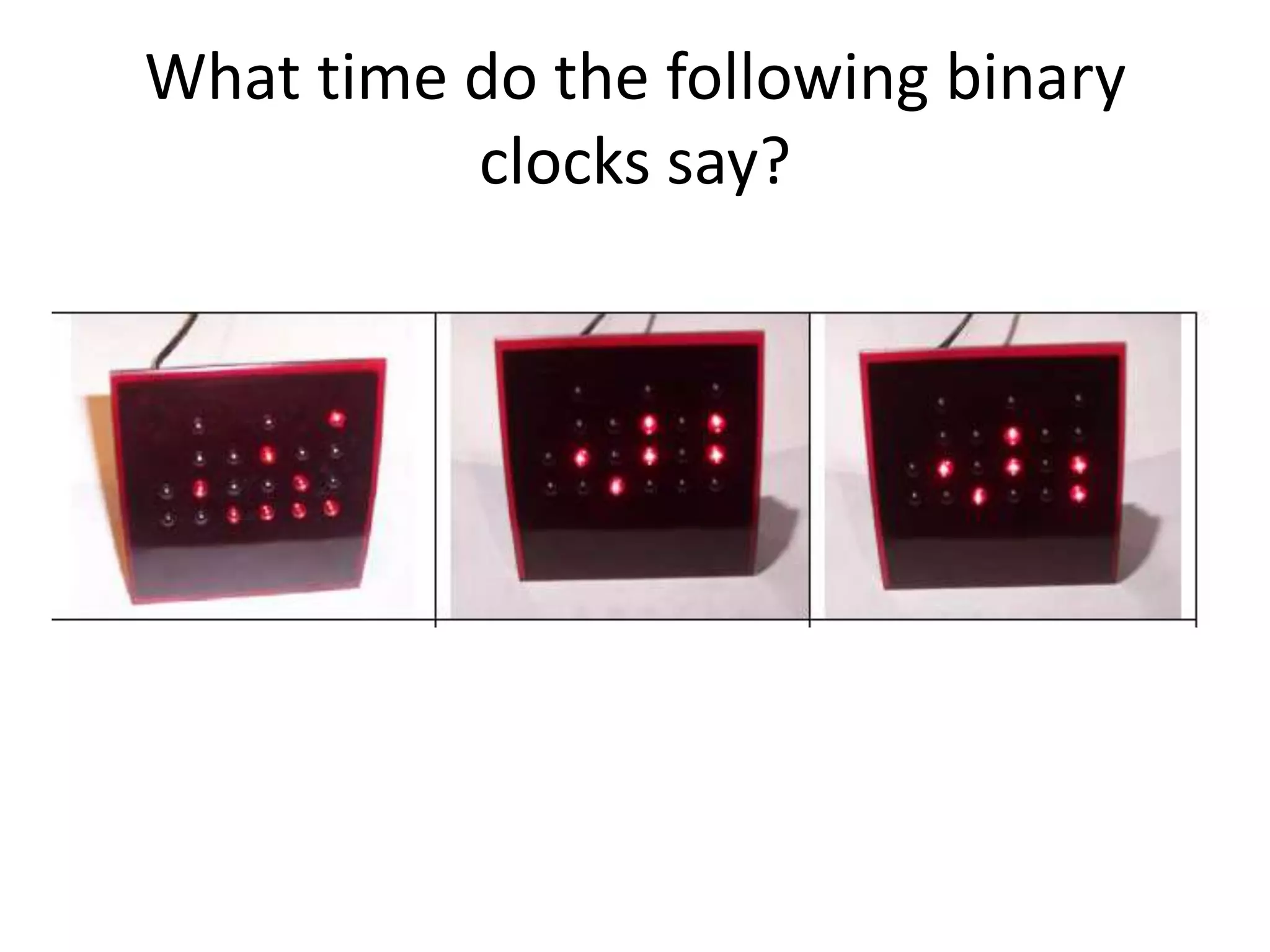 Prak1 binary clocks | PPT