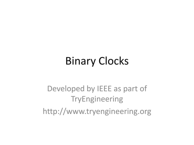 Prak1 binary clocks | PPT