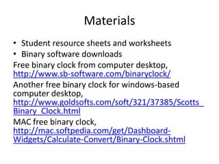 Prak1 binary clocks | PPTX