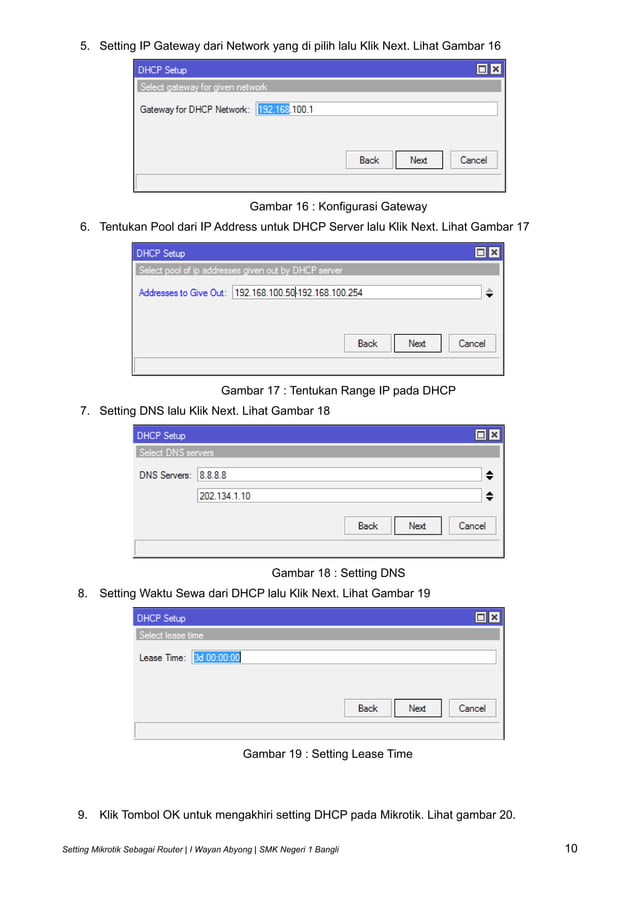 Prak1 settingmikrotiksebagairouter | PDF