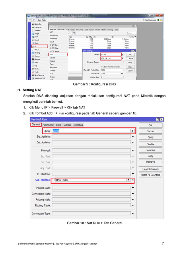 Prak1 settingmikrotiksebagairouter | PDF