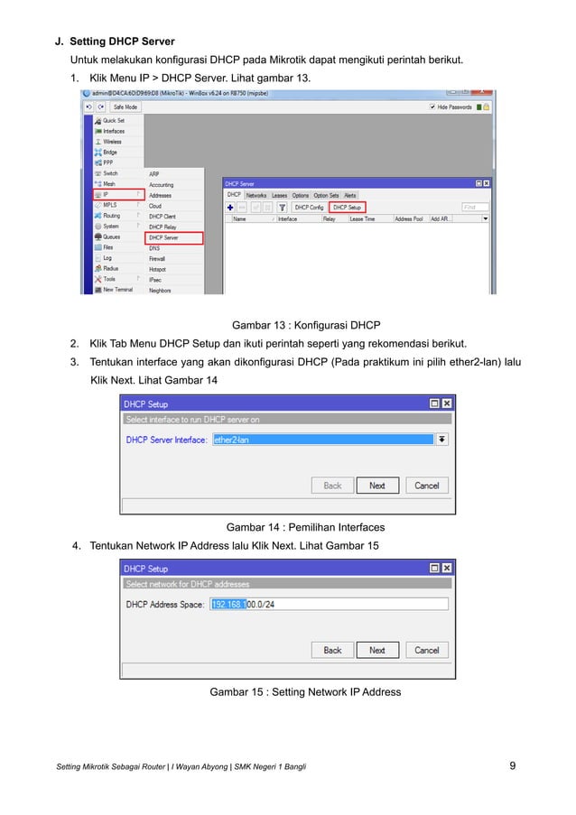 Prak1 settingmikrotiksebagairouter | PDF