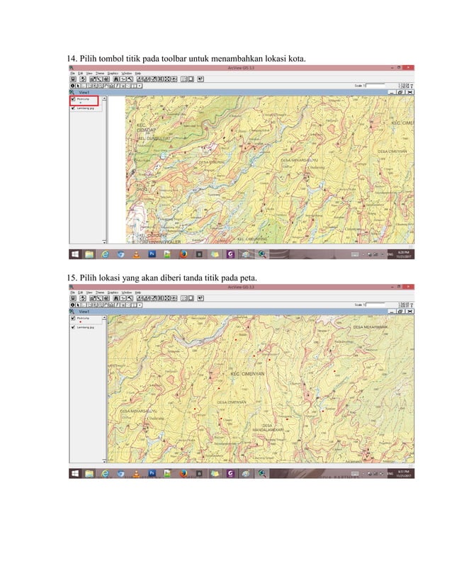 Tutorial Penggunaan ArcView | PDF
