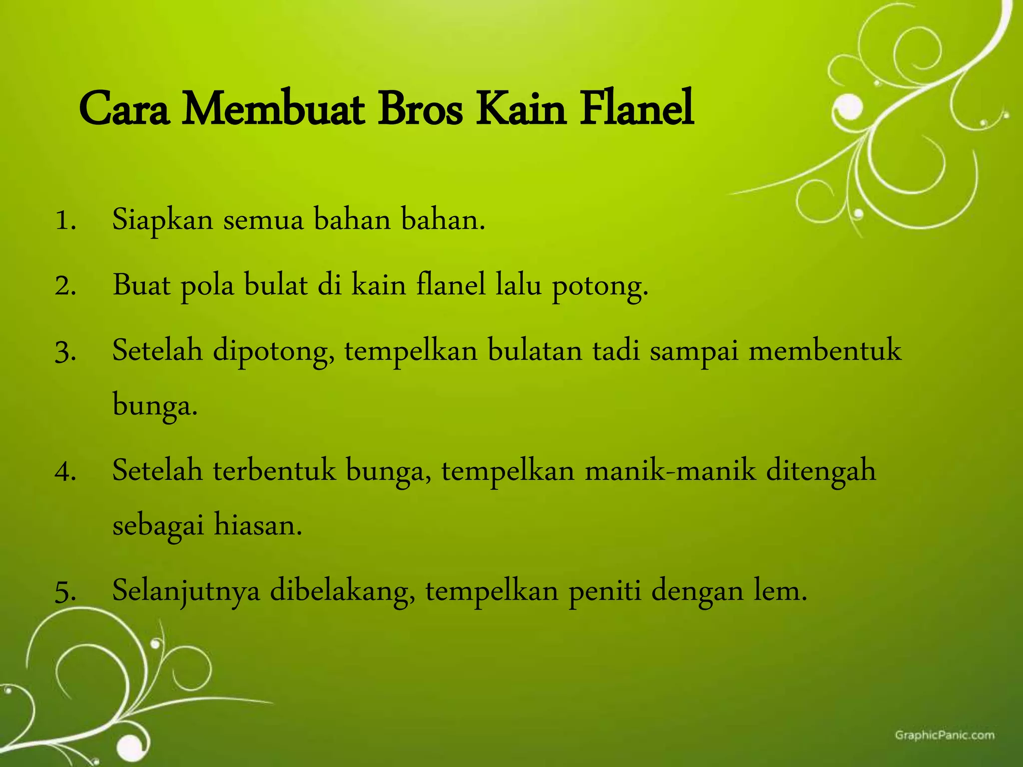 Kerajinan kain flanel SMK Putra Indonesia Malang | PPTX