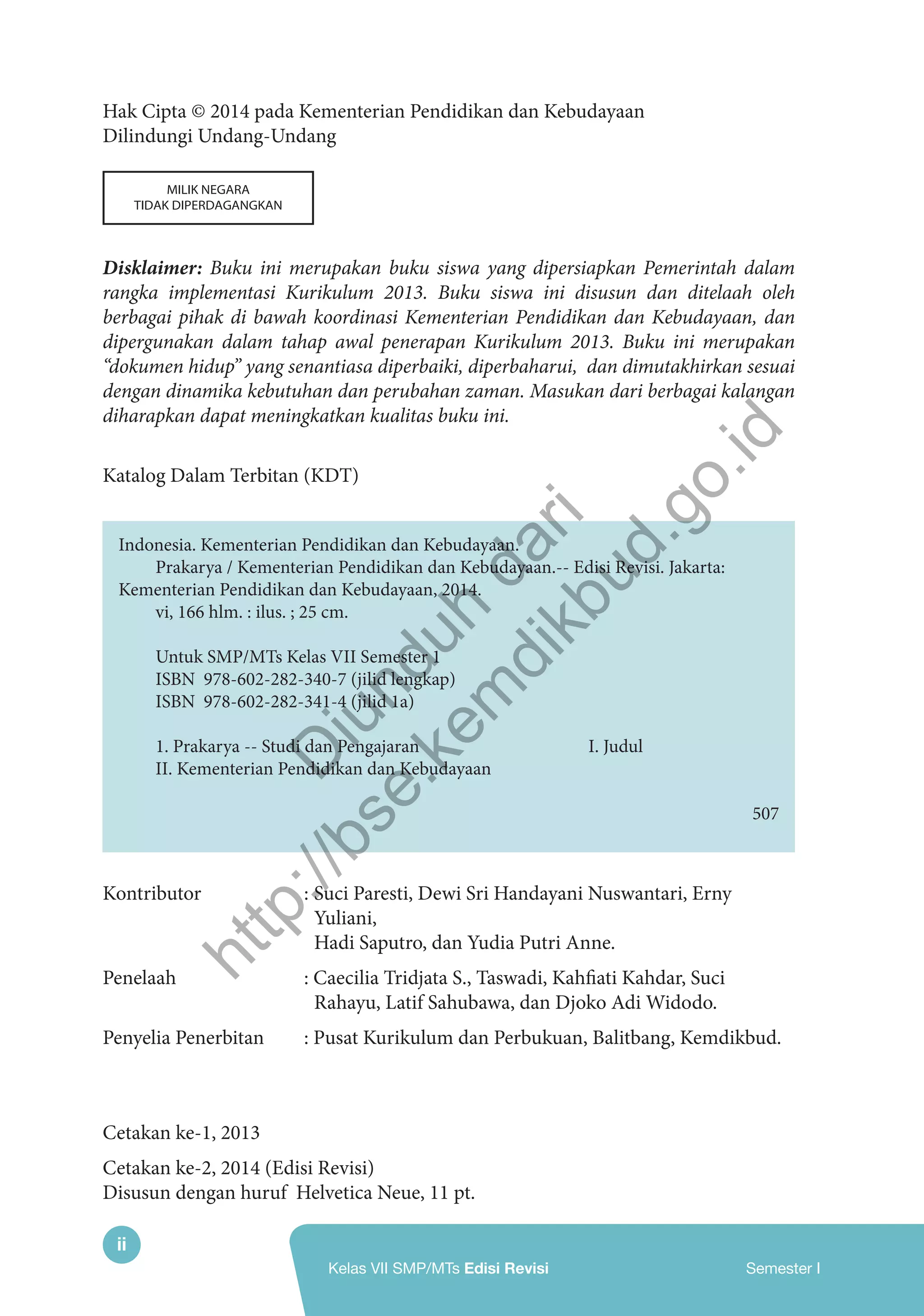 Prakarya (buku siswa) | PDF