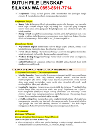 Modul Ajar Pembelajaran Mendalam Prakarya Rekayasa Kelas 9 Terbaru 2025 ...
