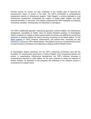 TDP's Pioneering Schemes: N Chandrababu Naidu's Vision for Farmer's Welfare and State ...