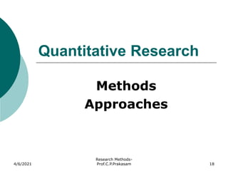 Qualitative and Quantitative Research Methods in Social Science Research | PPTX