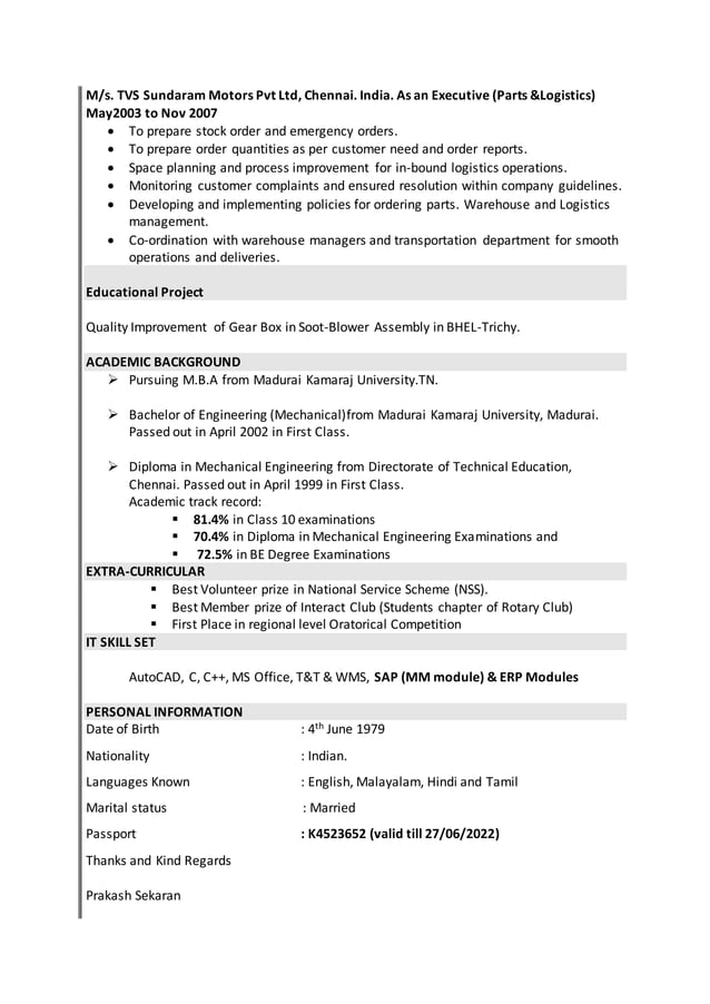 Prakash sp. | DOCX | Logistics | Business