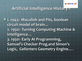 Artificial Intelligence History, Present and Future | PPT