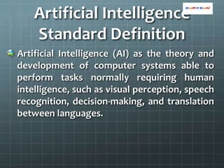 Artificial Intelligence History, Present and Future | PPT
