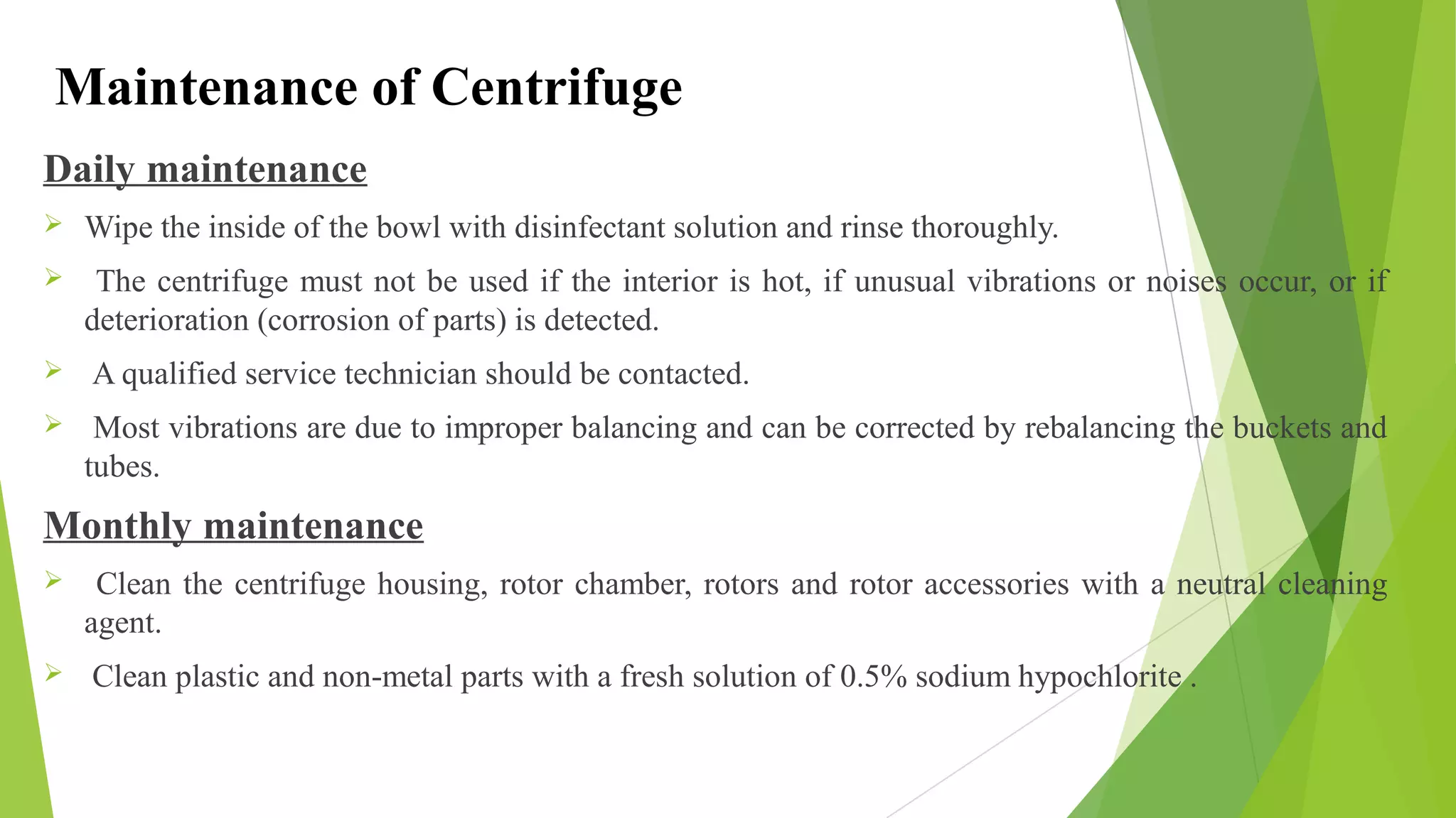 centrifuge principle and application | PPT
