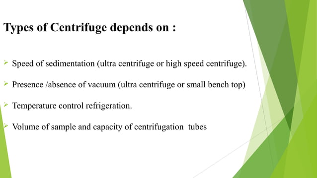 centrifuge principle and application | PPT