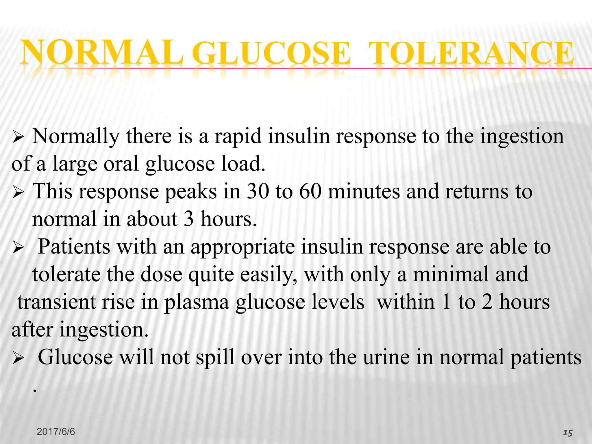 glucose tolerance test indication and procedure | PPTX