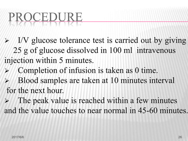 glucose tolerance test indication and procedure | PPTX | Endocrine and ...