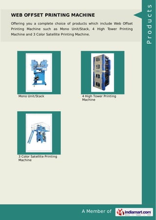 Prakash Offset Machinery Private Limited, Faridabad, Mini Offset Printing Machine | PDF