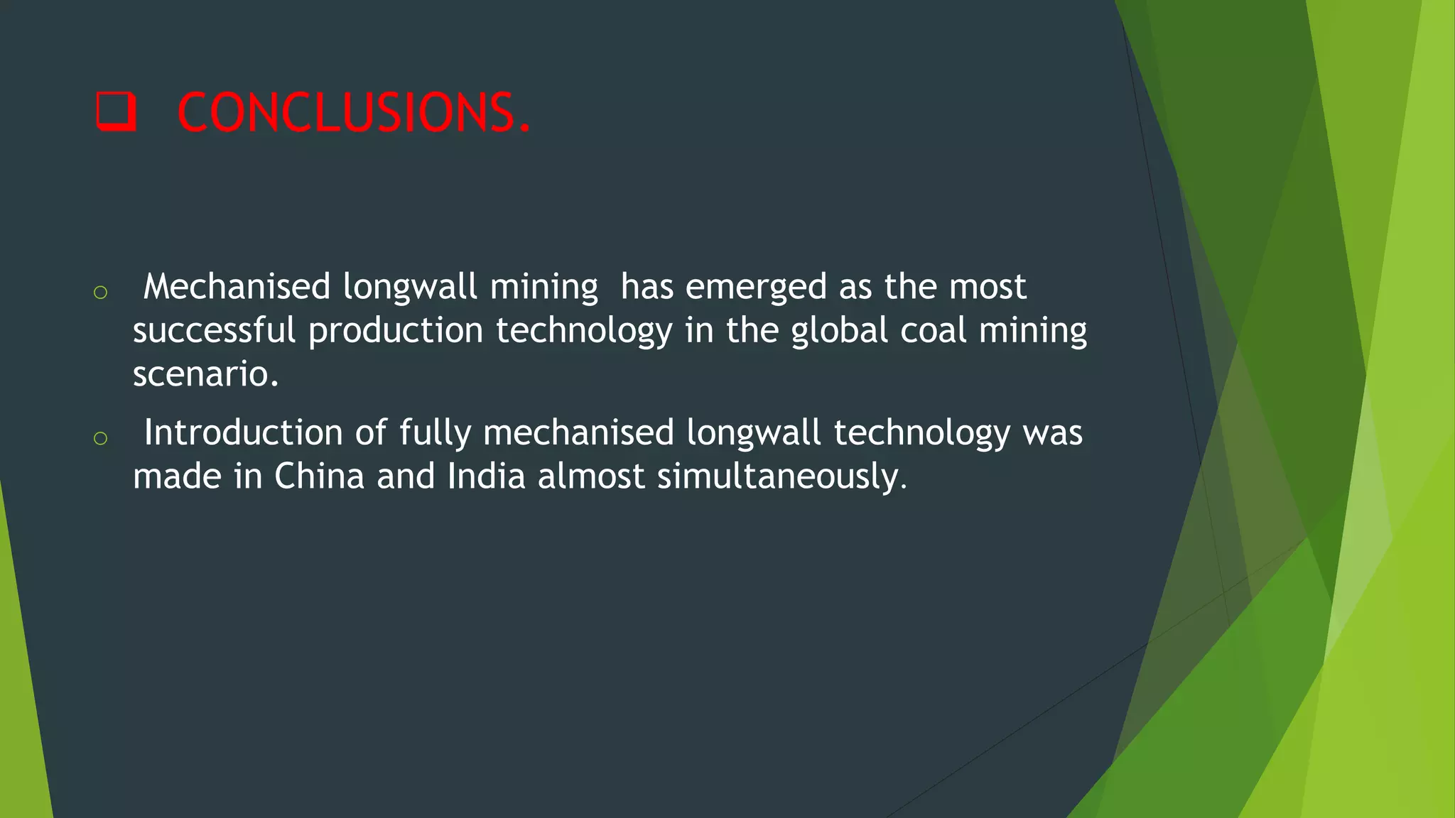 longwall mining | PPTX