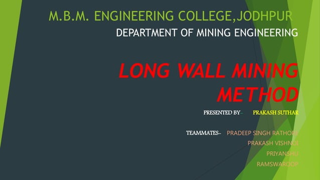 longwall mining | PPTX | Geology | Science