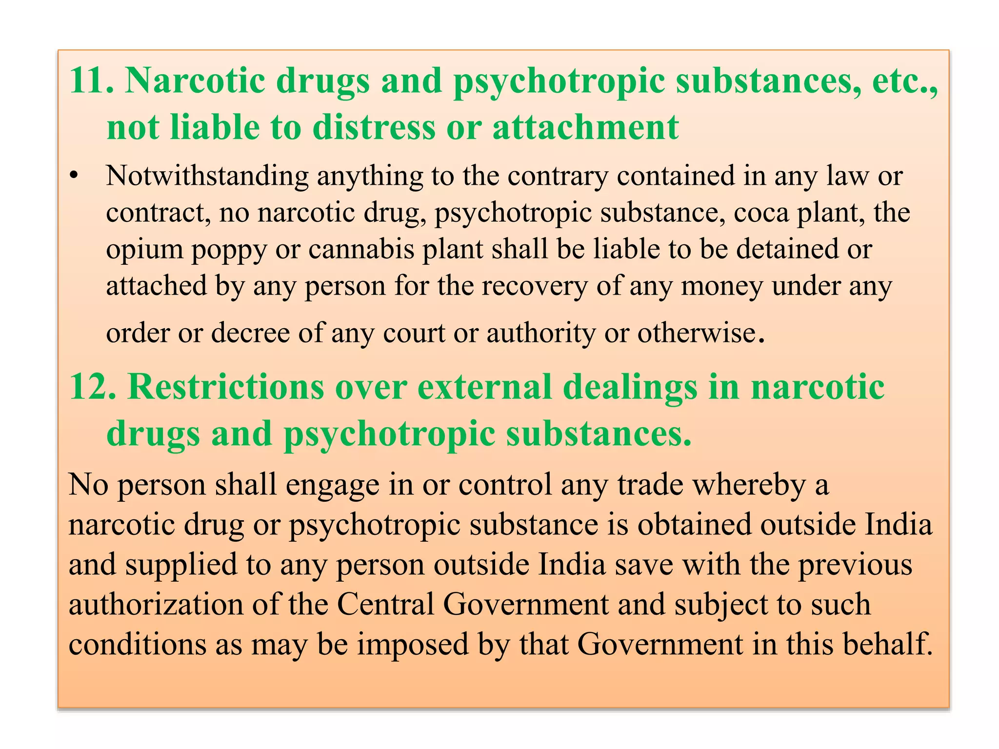 Narcotic and Psychotropic Substance act 1985 | PPTX