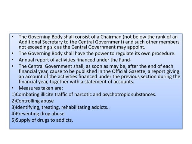 Narcotic and Psychotropic Substance act 1985 | PPTX