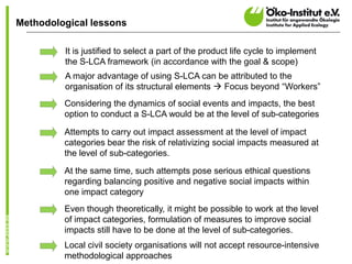 Application of S-LCA: From artisanal mining to complex products | PPT