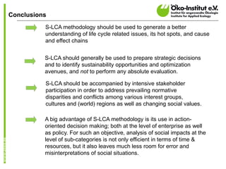 Application of S-LCA: From artisanal mining to complex products | PPT