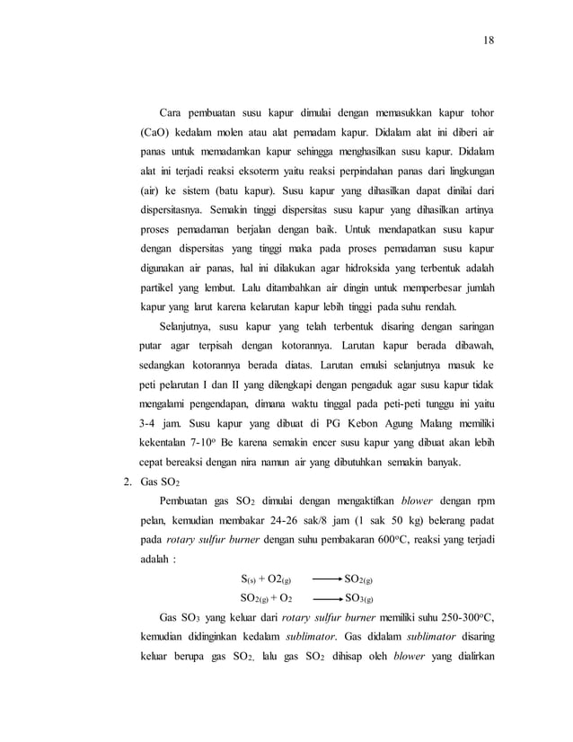 Laporan Praktek Kerja Industri PG.Kebon Agung, Malang | DOCX
