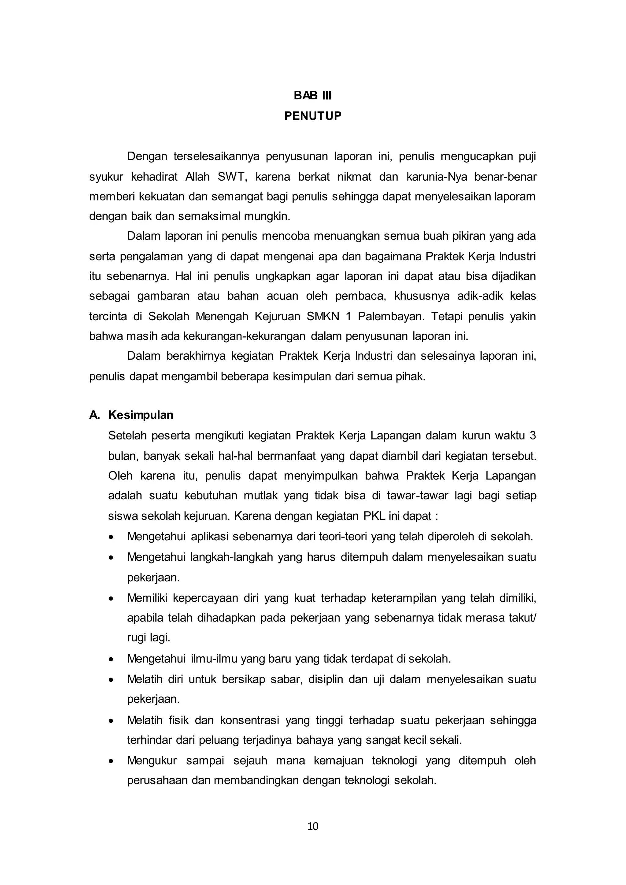 Laporan Prakerin Siswa SMK | DOCX