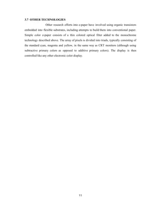 Electronic Paper Technology Report | PDF