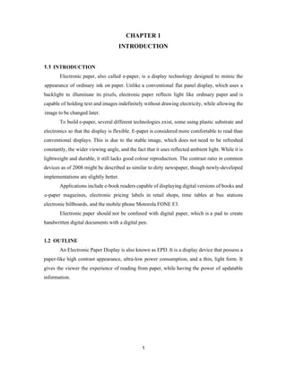 Electronic Paper Technology Report | PDF