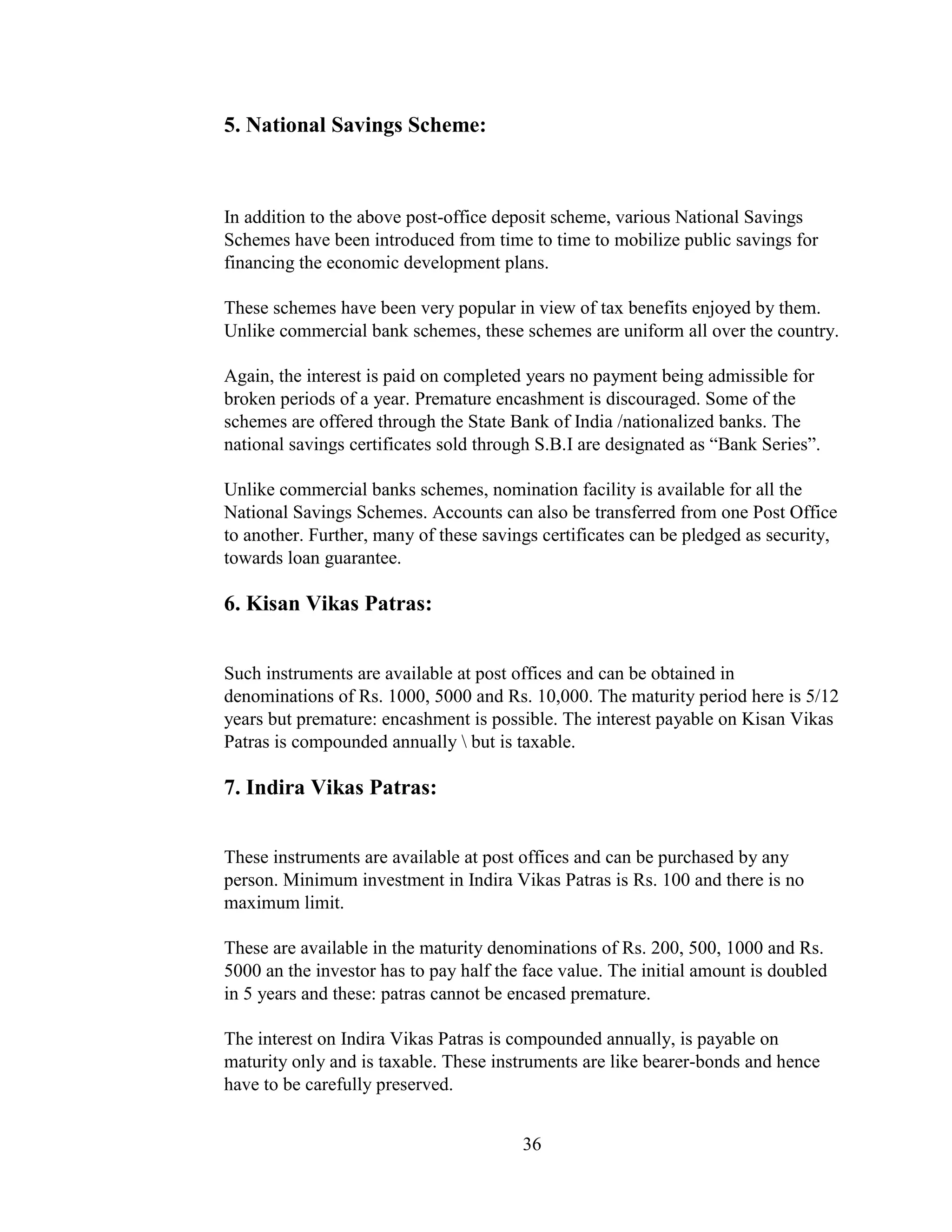 project report on different post office saving schemes | DOCX