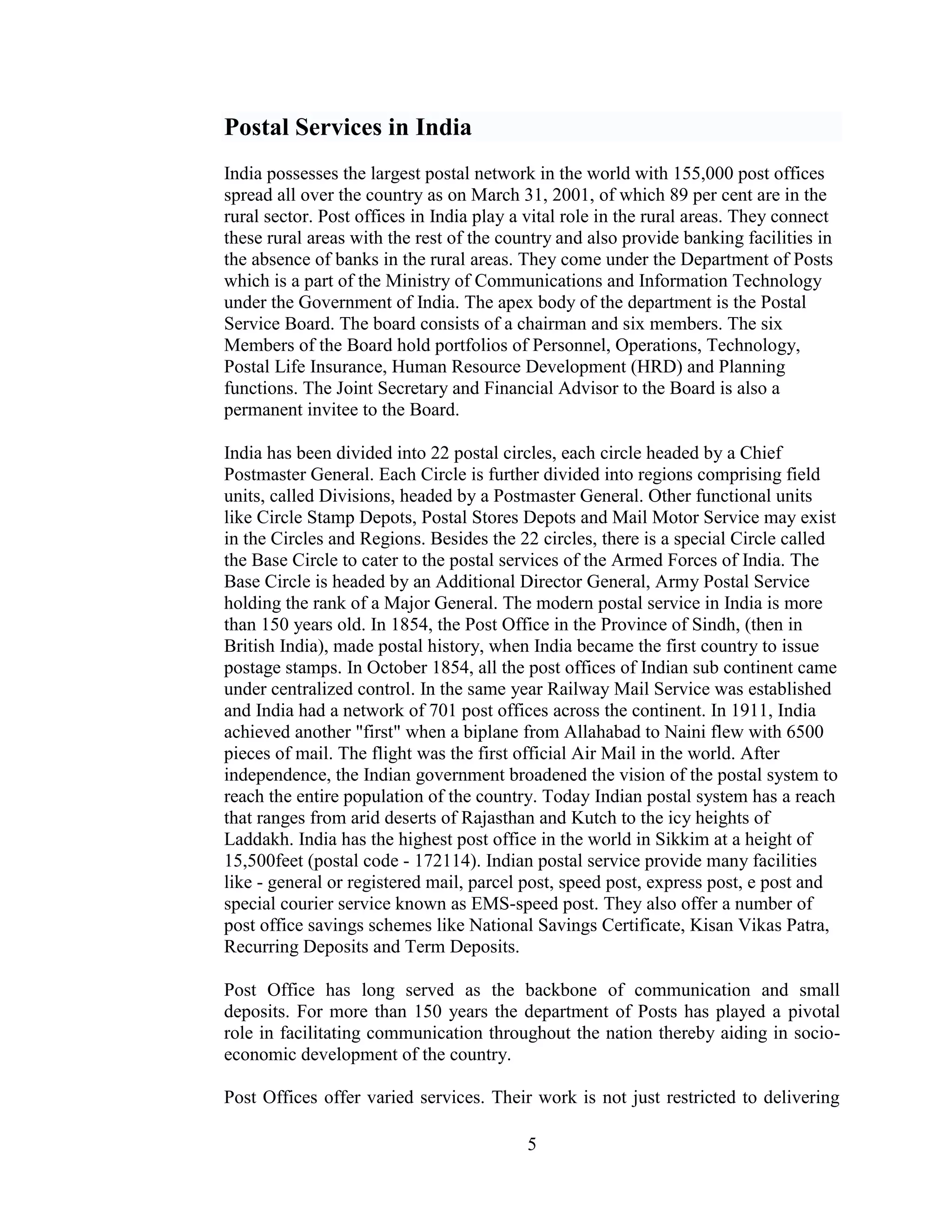 project report on different post office saving schemes | DOCX