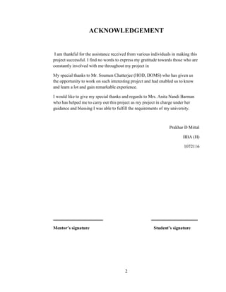 project report on different post office saving schemes | DOCX