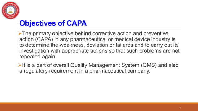 corrective and preventive action (CAPA) | PPTX | Pharmaceutical ...