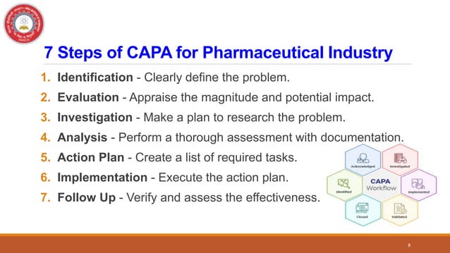 corrective and preventive action (CAPA) | PPTX | Pharmaceutical ...