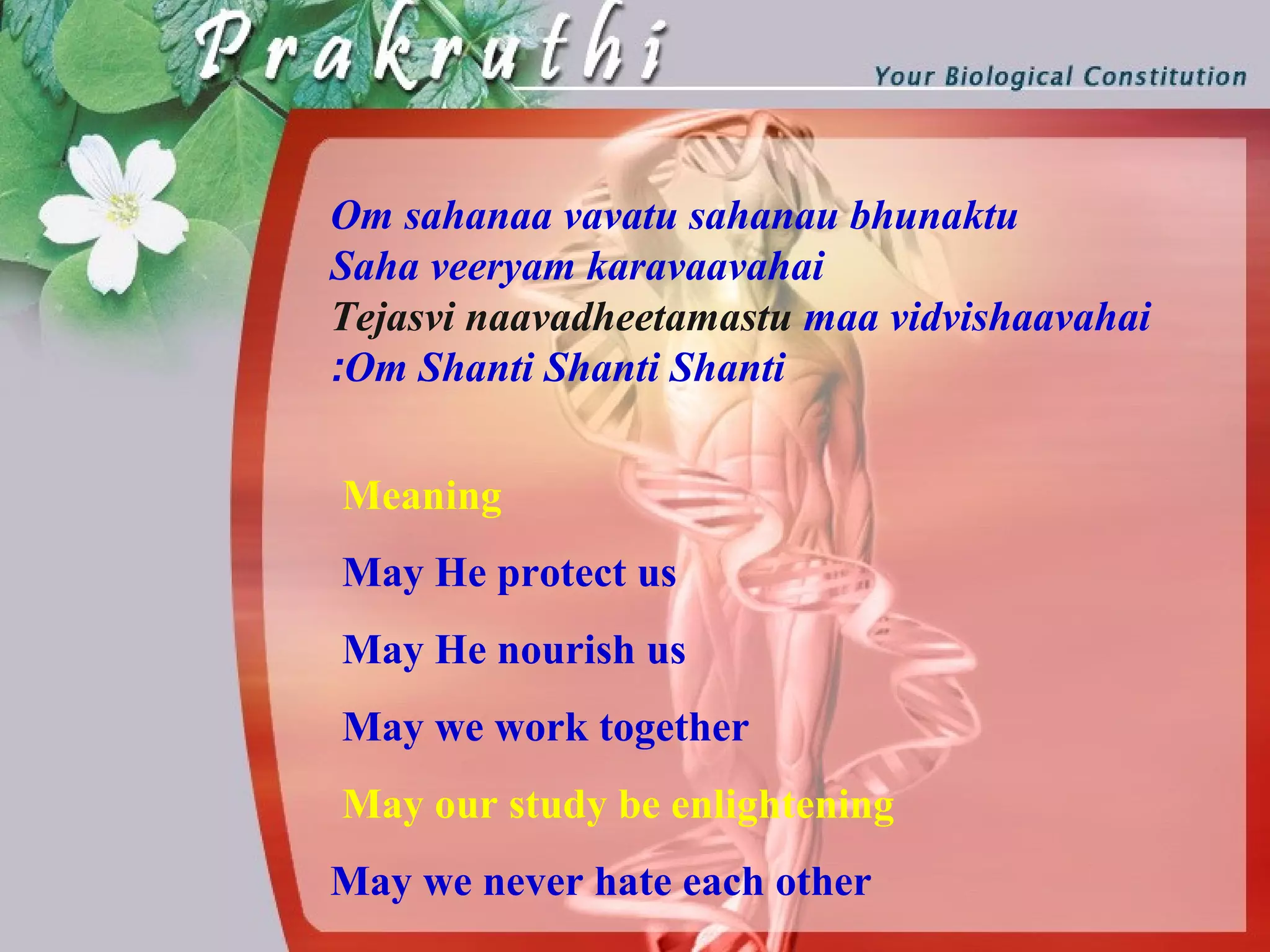 Prakriti dr. m. sreedhar rao | PPT