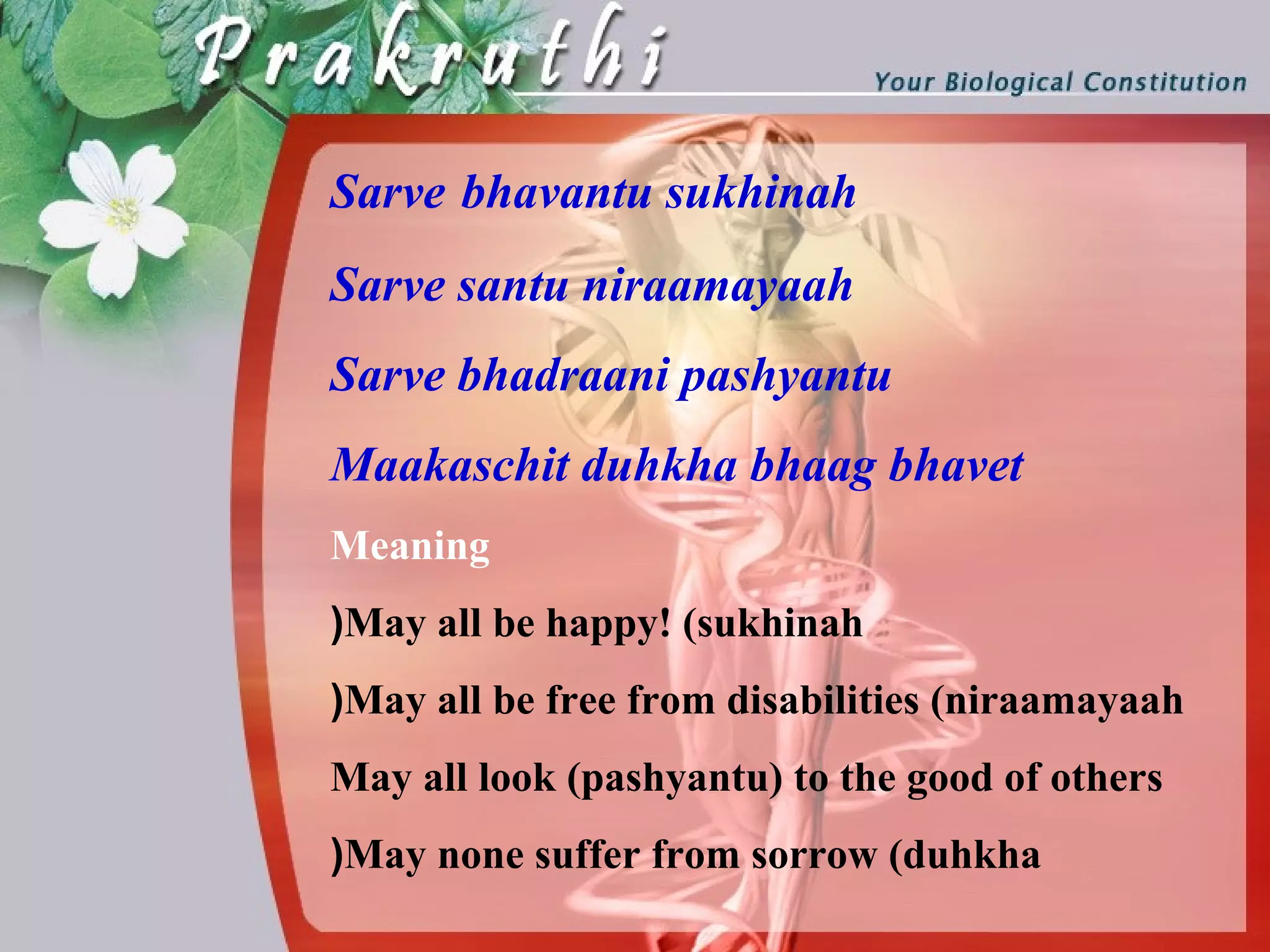 Prakriti dr. m. sreedhar rao | PPT