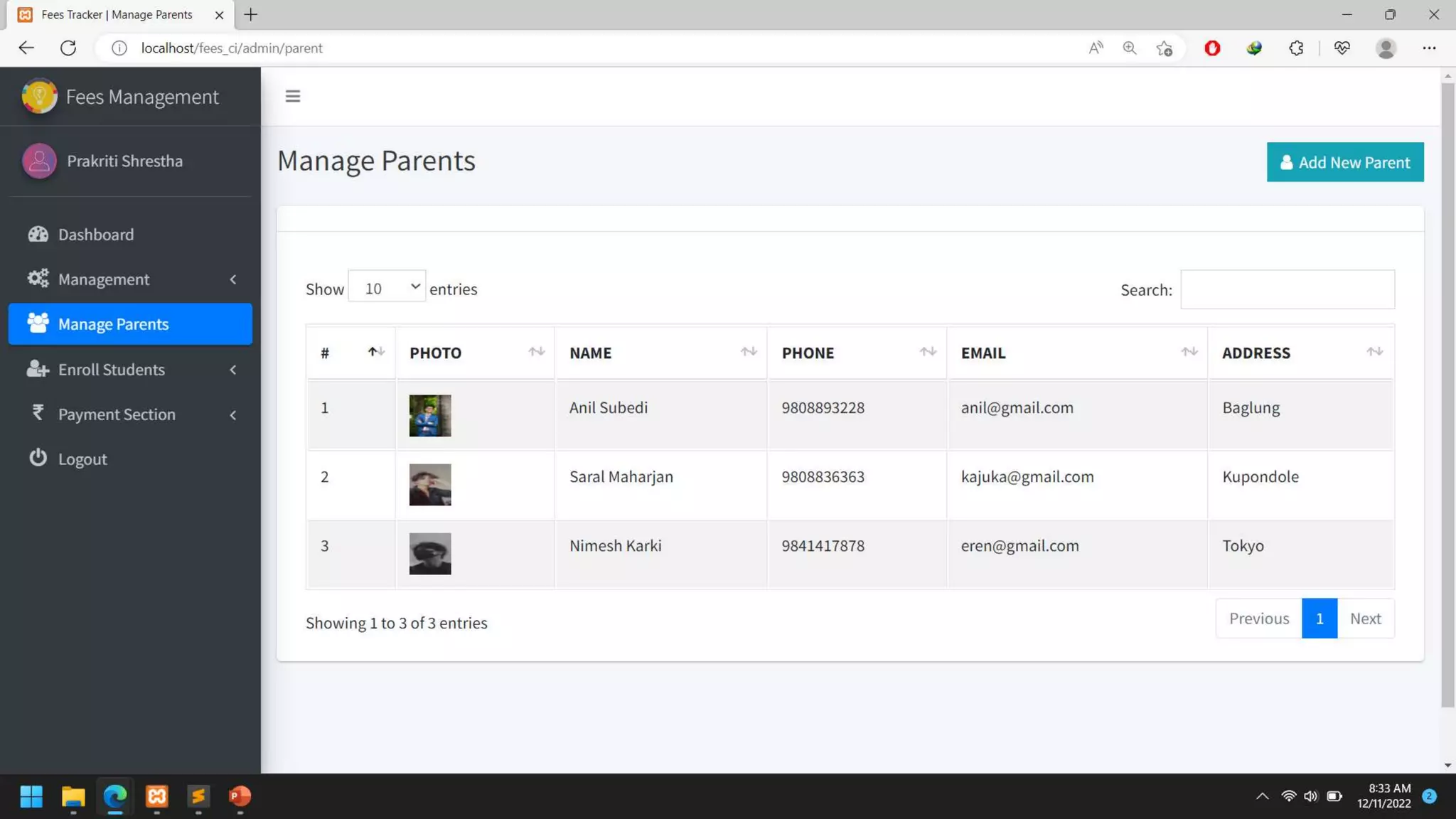 Stuent Fee Management System Presentation | PPTX