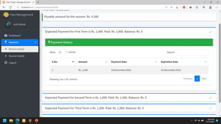 Stuent Fee Management System Presentation | PPTX