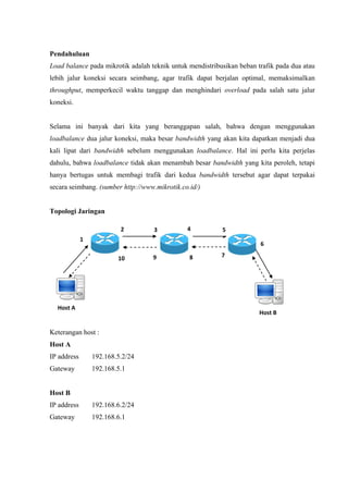 Prakt.jarkom2 jefri tugas2 - KONFIGURASI LOAD BALANCING ROUTER DI ...