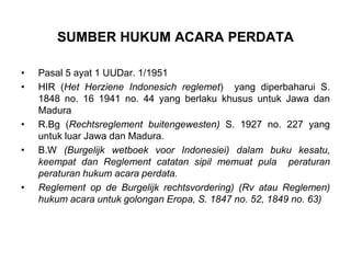 Praktek Hukum Perdata Pertemuan I Kelas A | PPT
