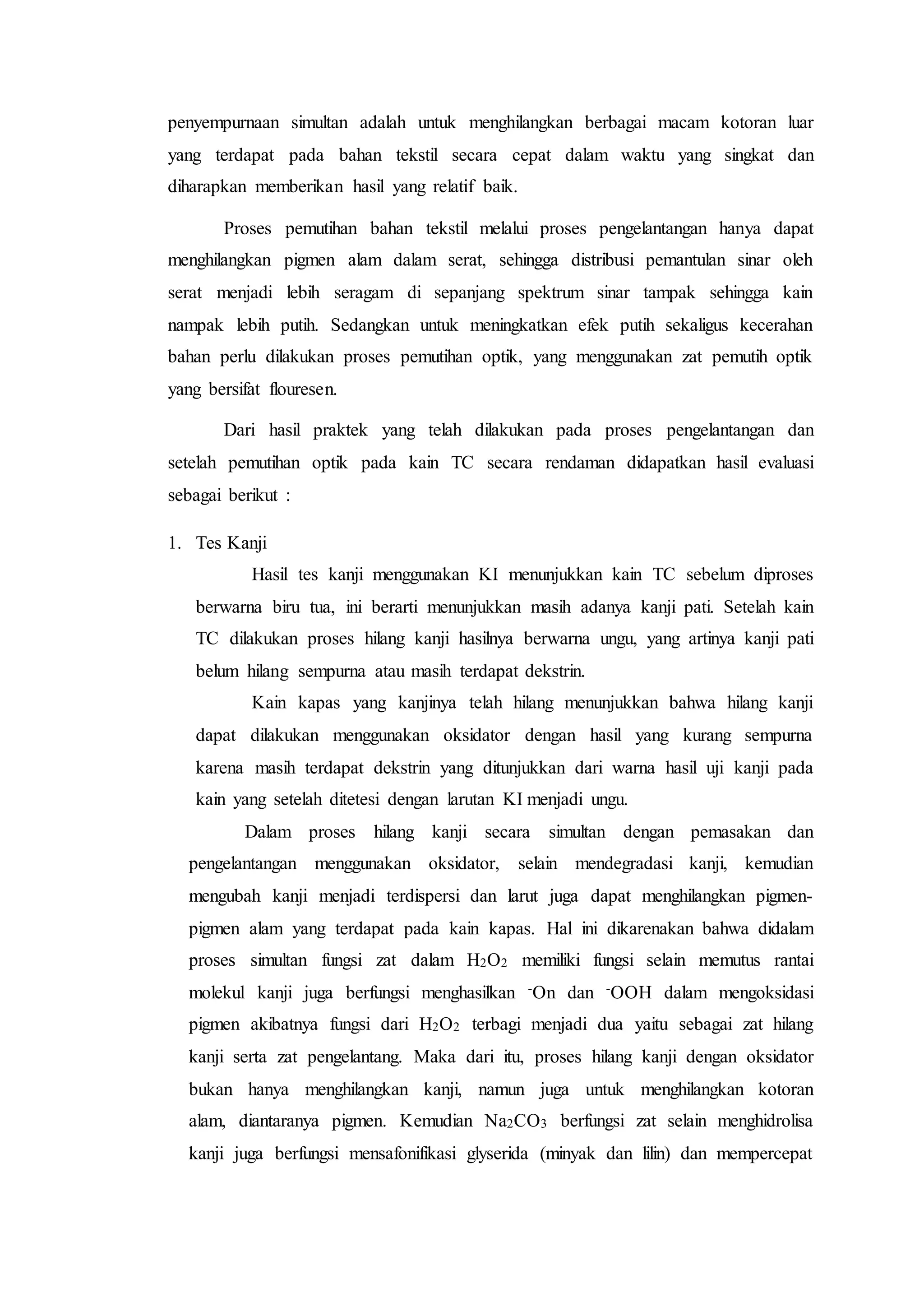 PRAKTEK PENGELANTANGAN KAIN CAMPURAN (TC) SECARA SIMULTAN | DOCX
