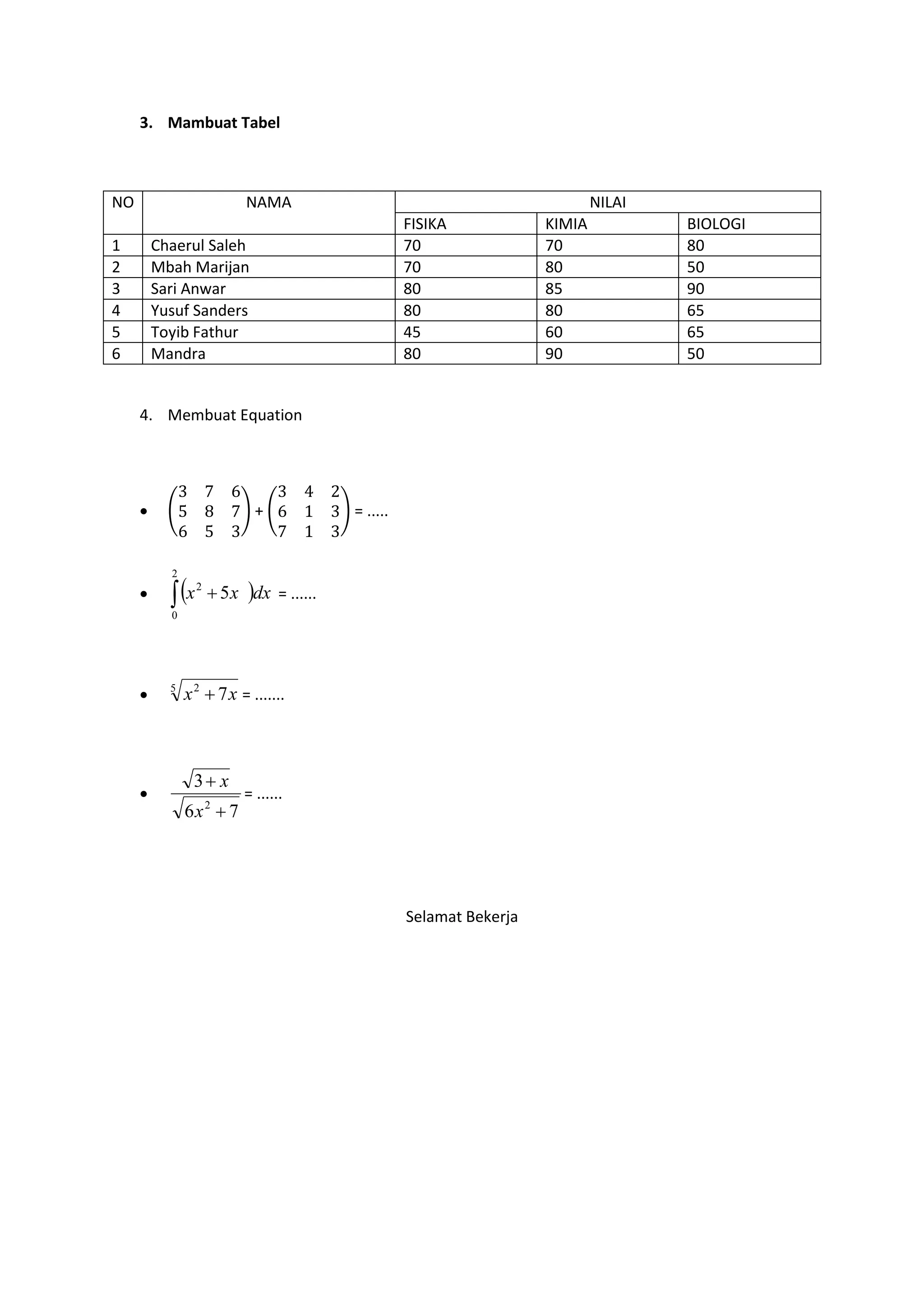 Praktek ms word 2 | PDF